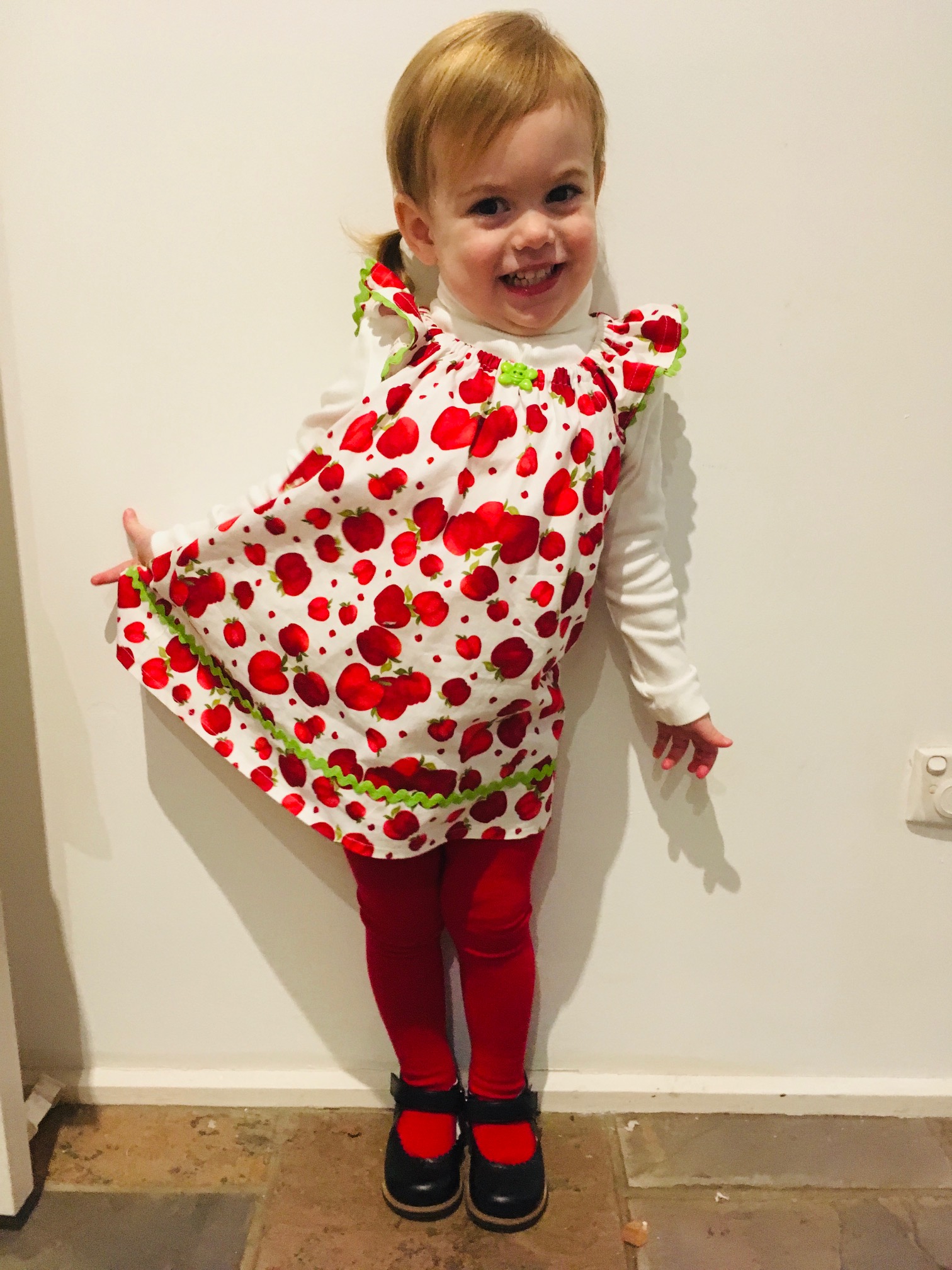 "I finished it with a cute butterfly button at centre front of the ...